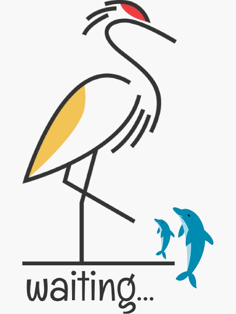 "Waiting logo" Sticker for Sale by Bhaskar3773 | Redbubble