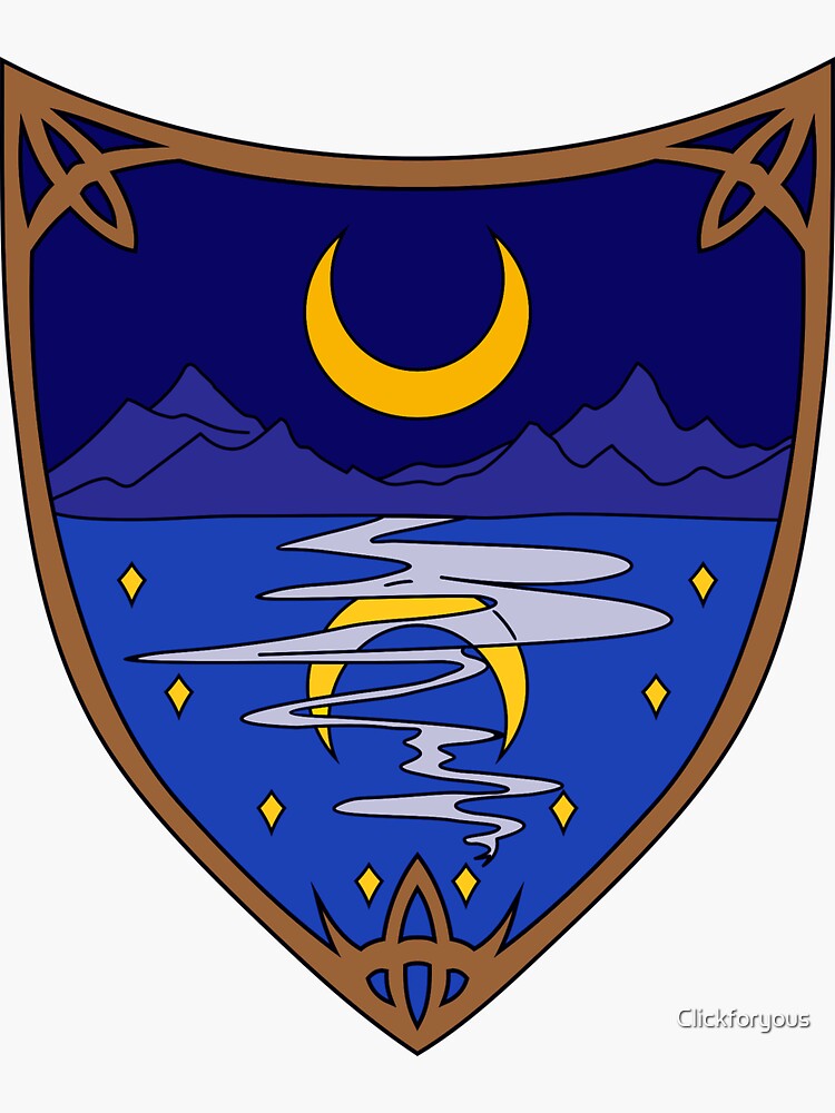 "Minimalist moon medieval shield" Sticker for Sale by Clickforyous ...