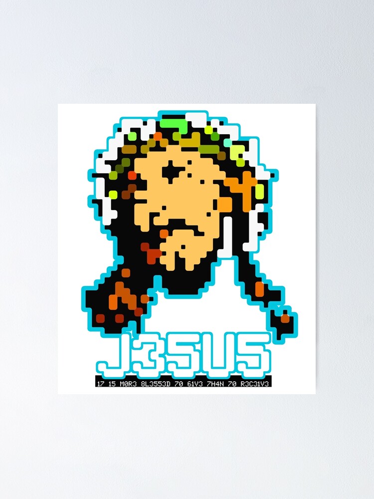 Póster «8bit jesus christ» de Xdelacra | Redbubble
