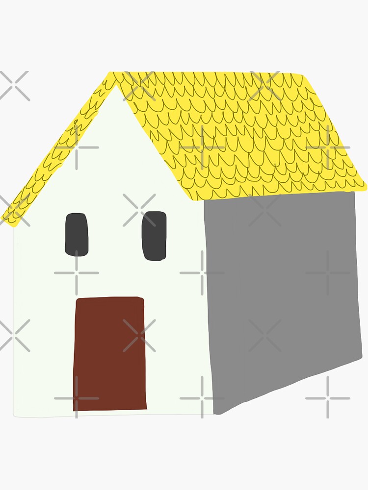 "Yellow House" Sticker for Sale by Damiens-Art | Redbubble
