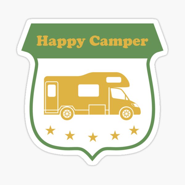 "Happy Camper - RVing" Sticker for Sale by sawmills | Redbubble