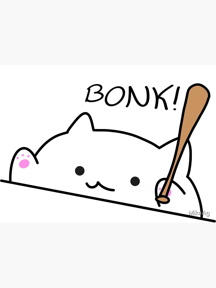 "Bonk Cat" Poster for Sale by MikeAg | Redbubble