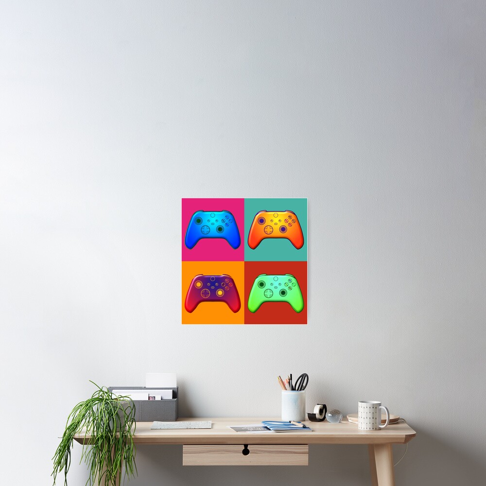 "Pop Art Xbox Controllers" Poster for Sale by SHFARROW | Redbubble