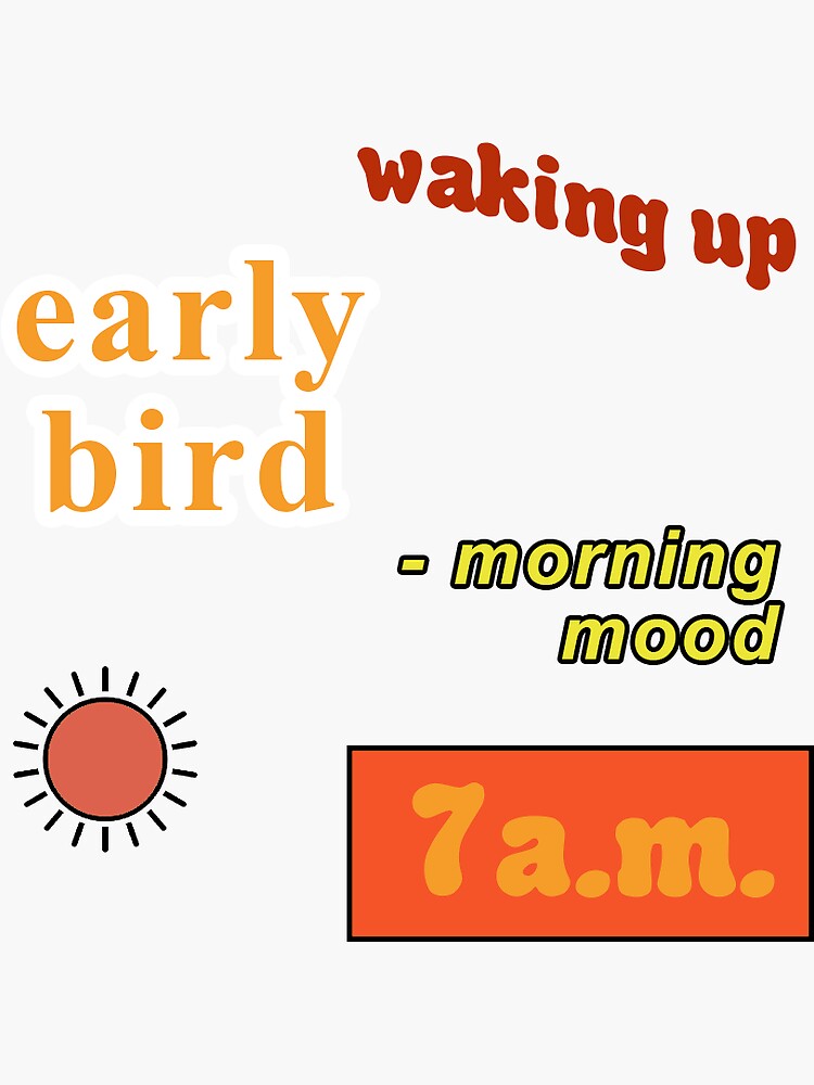 "Early bird" Sticker for Sale by designs-laura | Redbubble