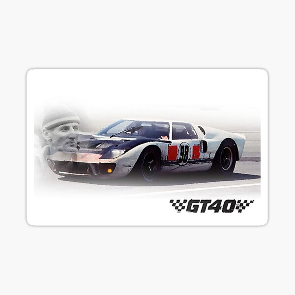 "Ford gt40-Ken Miles" Sticker for Sale by 3DLD | Redbubble