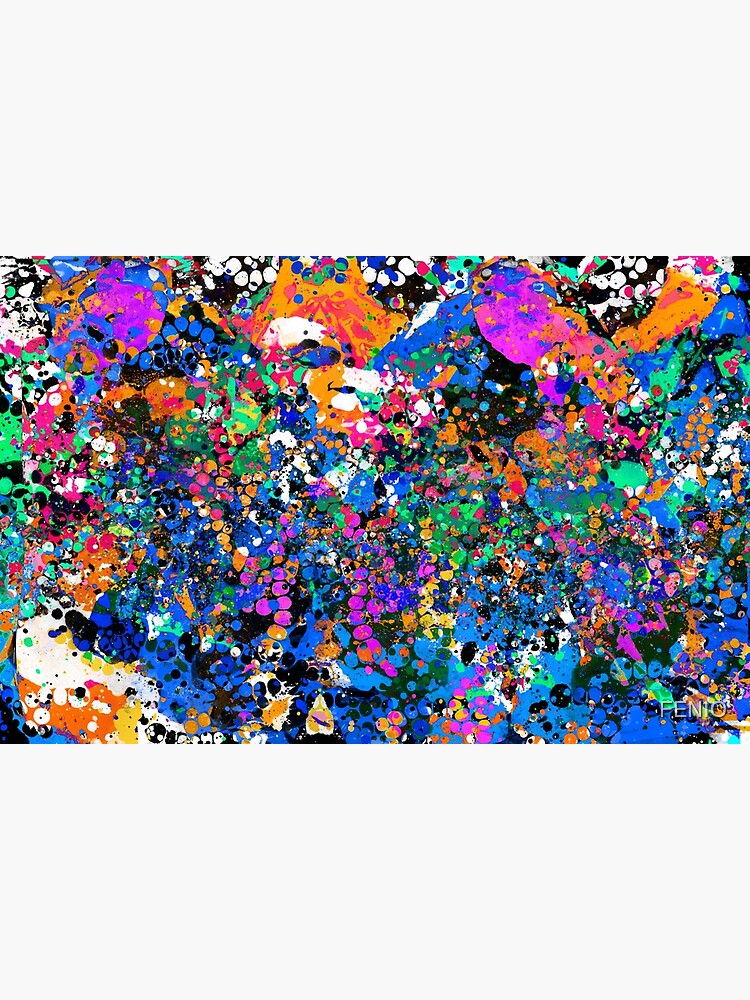 "Monotype imprint of the oil paint blots digital composition concept in ...