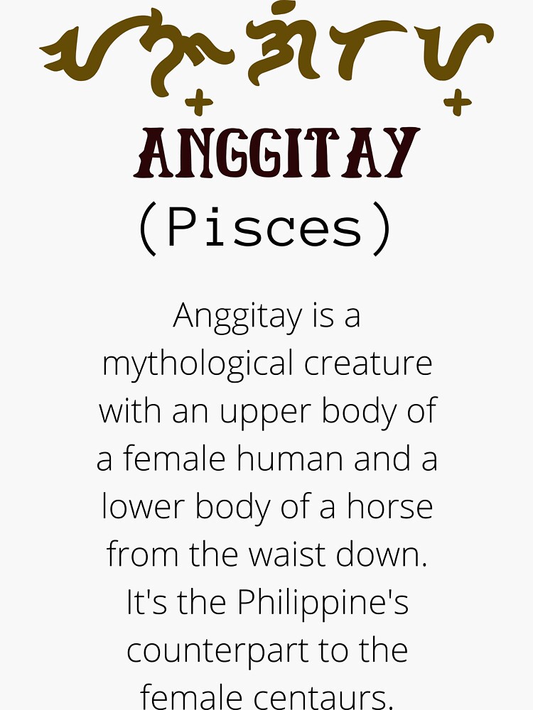Pegatina «Signo del zodiaco filipino: Anggitay (Piscis)» de ...