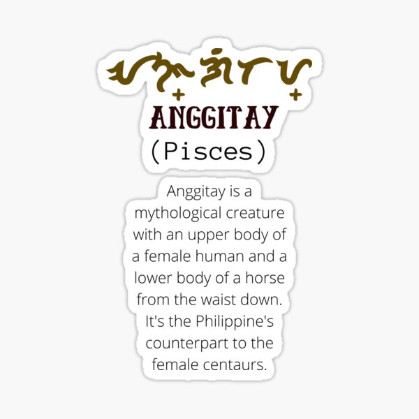 "Filipino Zodiac Sign: Anggitay (Pisces)" Sticker for Sale by ...