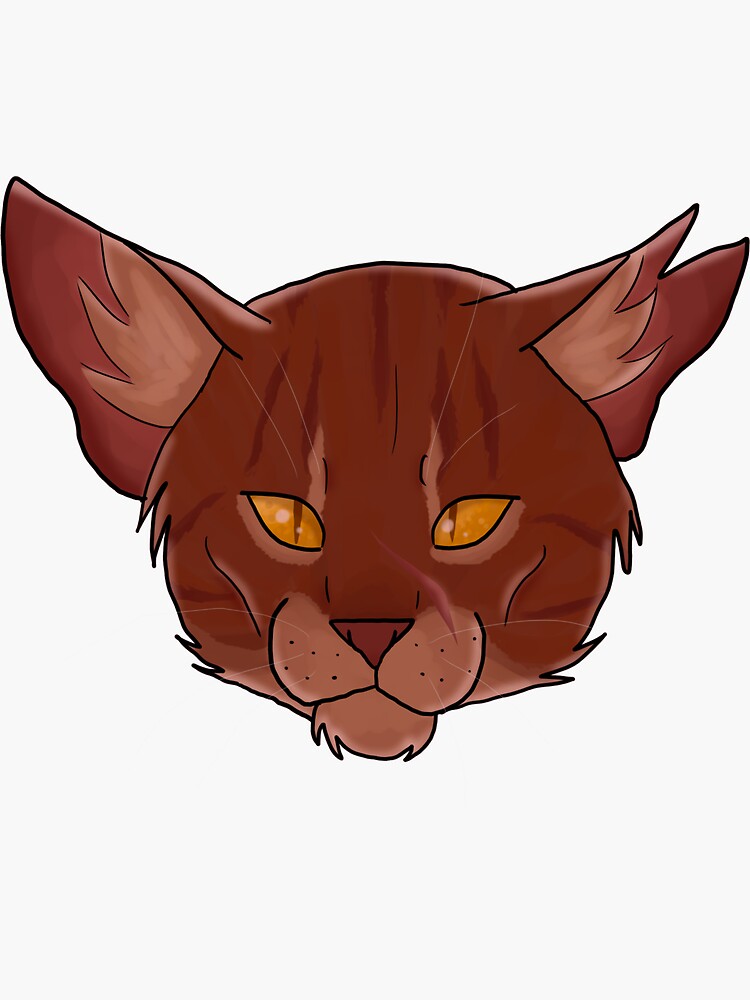 "Warriors: Tigerstar Head" Sticker for Sale by Skylacine | Redbubble
