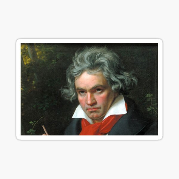 " Portrait of the great composer Beethoven" Sticker for Sale by ...