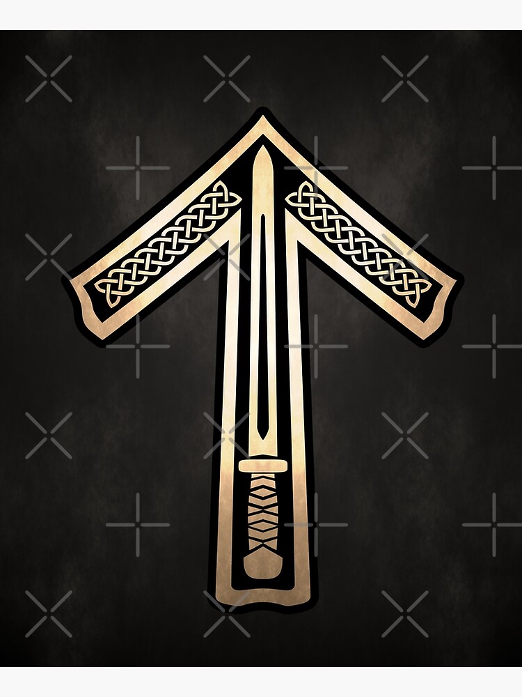 "Tyr / Tiwaz Rune from the Futhark - Smokey and Torch Lit " Apron for ...