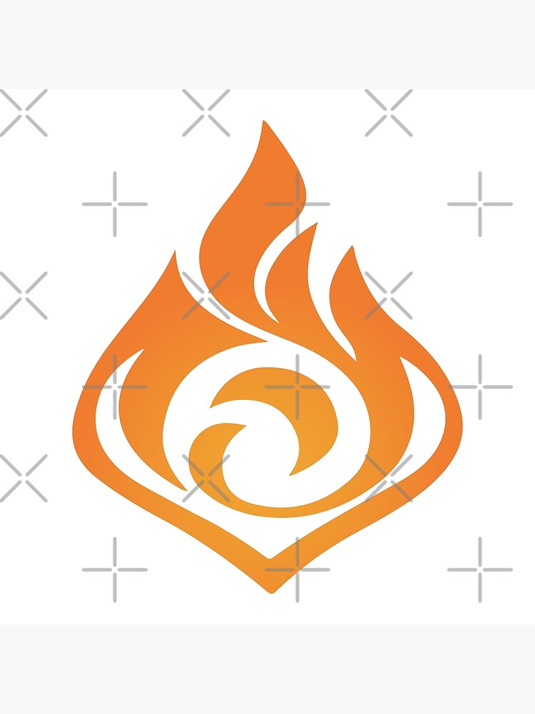 "Pyro Element Genshin Impact" Poster for Sale by patternarium | Redbubble