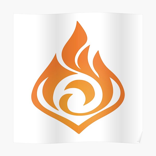 "Pyro Element Genshin Impact" Poster for Sale by patternarium | Redbubble