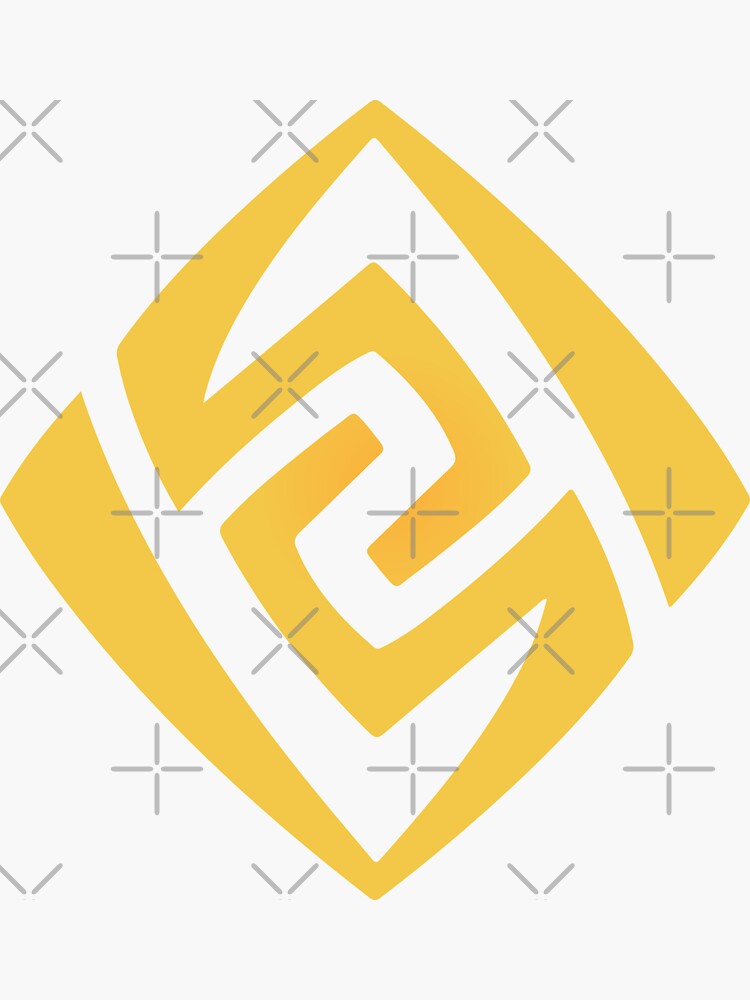 "Geo Element Genshin Impact" Sticker for Sale by patternarium | Redbubble