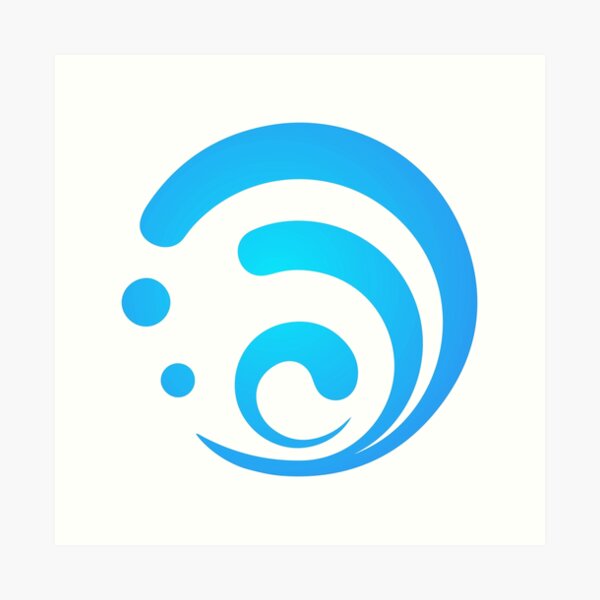 "Hydro Element Genshin Impact" Art Print for Sale by patternarium ...