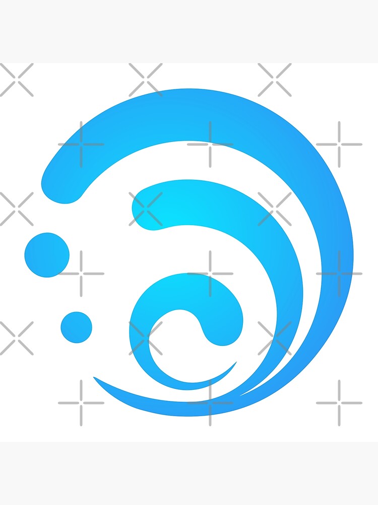 "Hydro Element Genshin Impact" Kunstdruck von patternarium | Redbubble