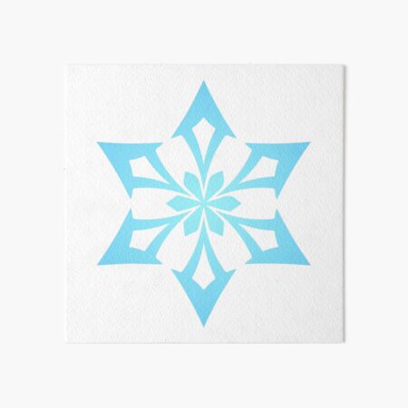 "Cryo Element Genshin Impact" Art Board Print for Sale by patternarium ...