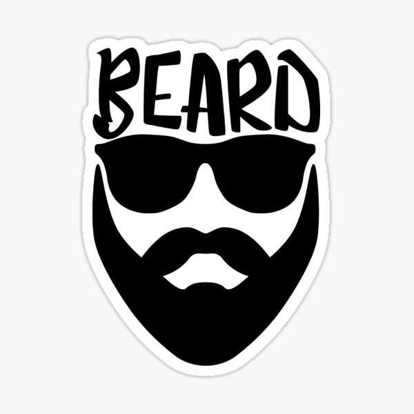 "Beard" Sticker for Sale by gtrdesign09 | Redbubble