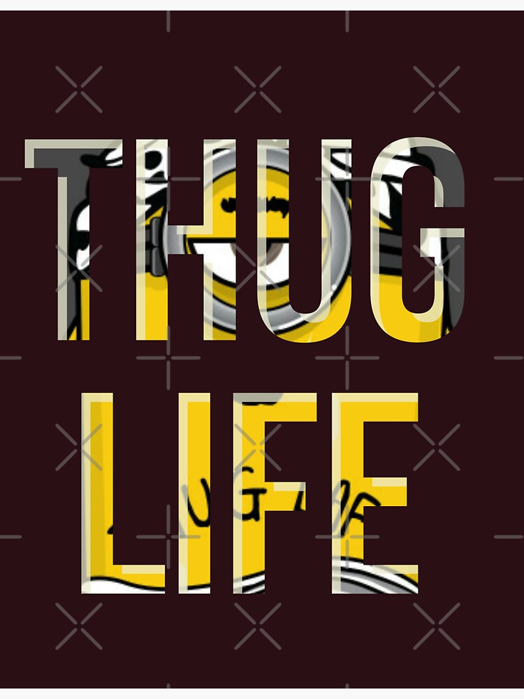 "Minion Thug life" Sticker for Sale by Daksh8290 | Redbubble