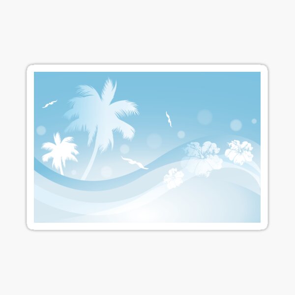"Tropical background in blue colors" Sticker for Sale by schtroumpf2510 ...
