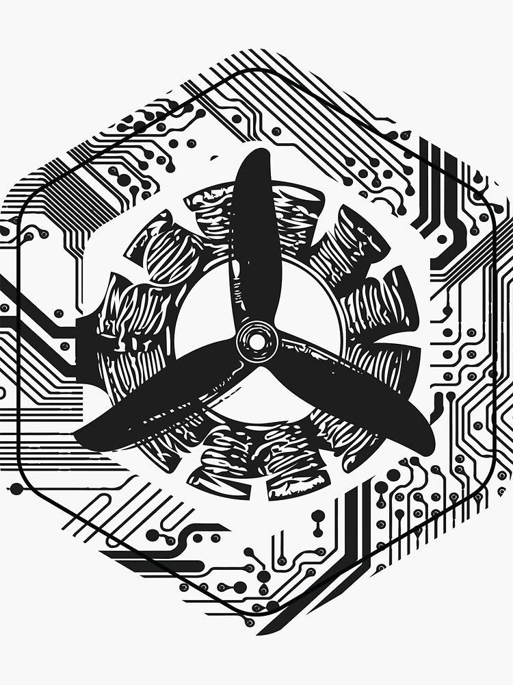 "Abstract FPV Badge" Sticker by andy-j-mk | Redbubble