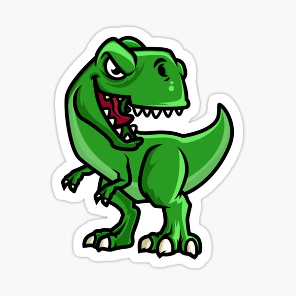 "Dinosaur cartoon T-Rex gift idea for kids" Sticker for Sale by ...