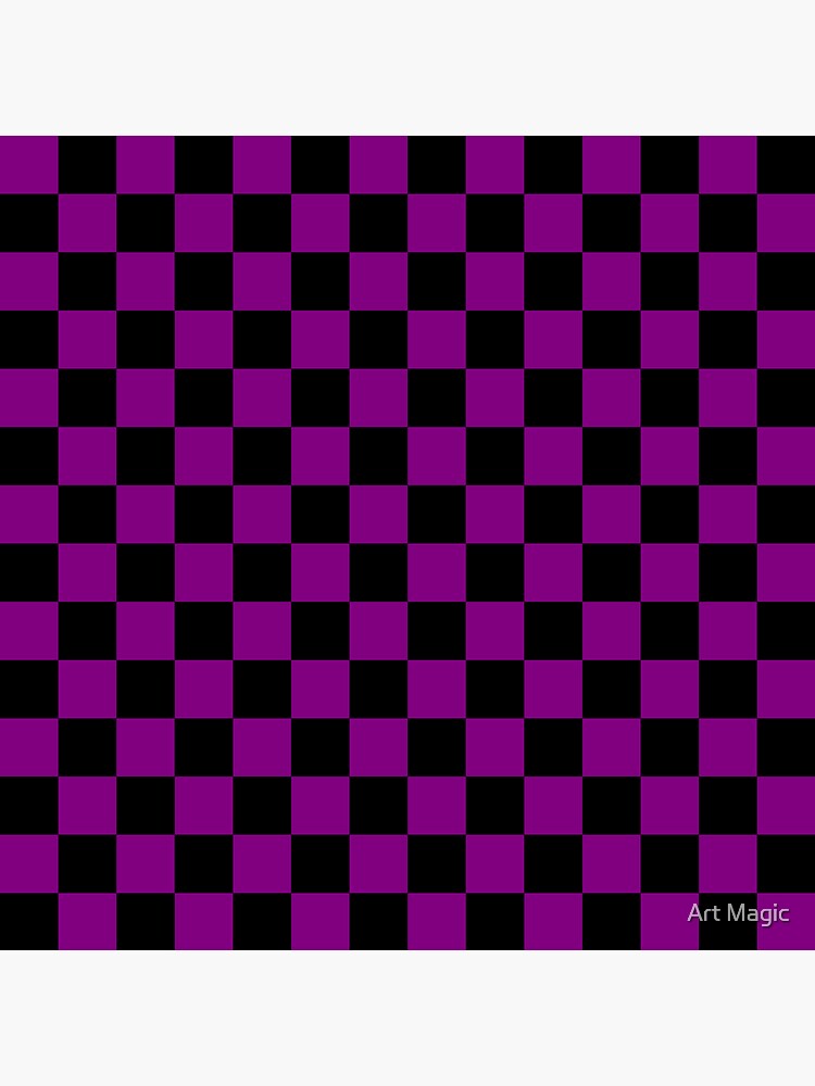 "Purple & Black Checkerboard" Sticker by stareongroup | Redbubble
