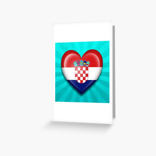 "Croatian Heart Flag" Greeting Card by JeffBartels | Redbubble