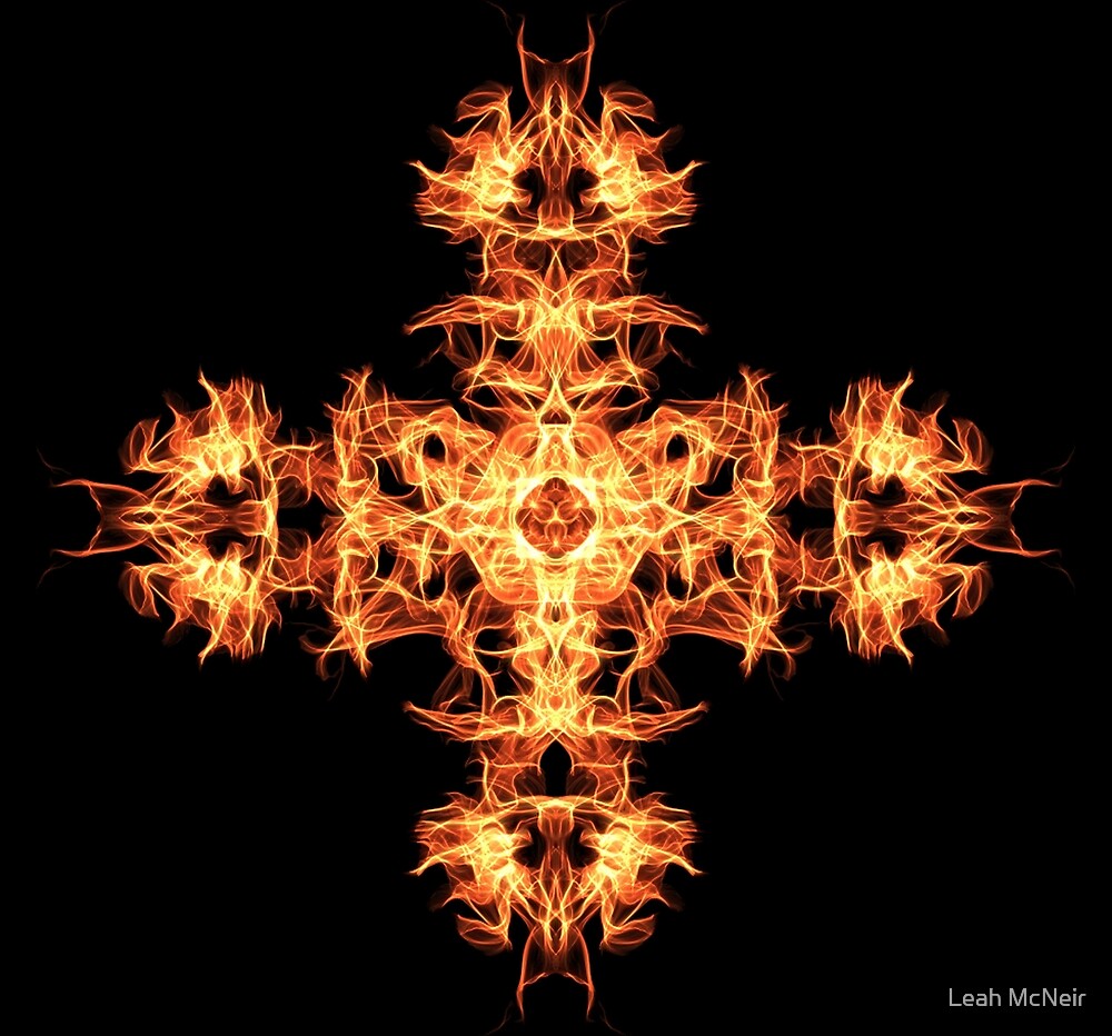 "Energetic Geometry - Phoenix Sigil Cross of Fire" by Leah McNeir ...