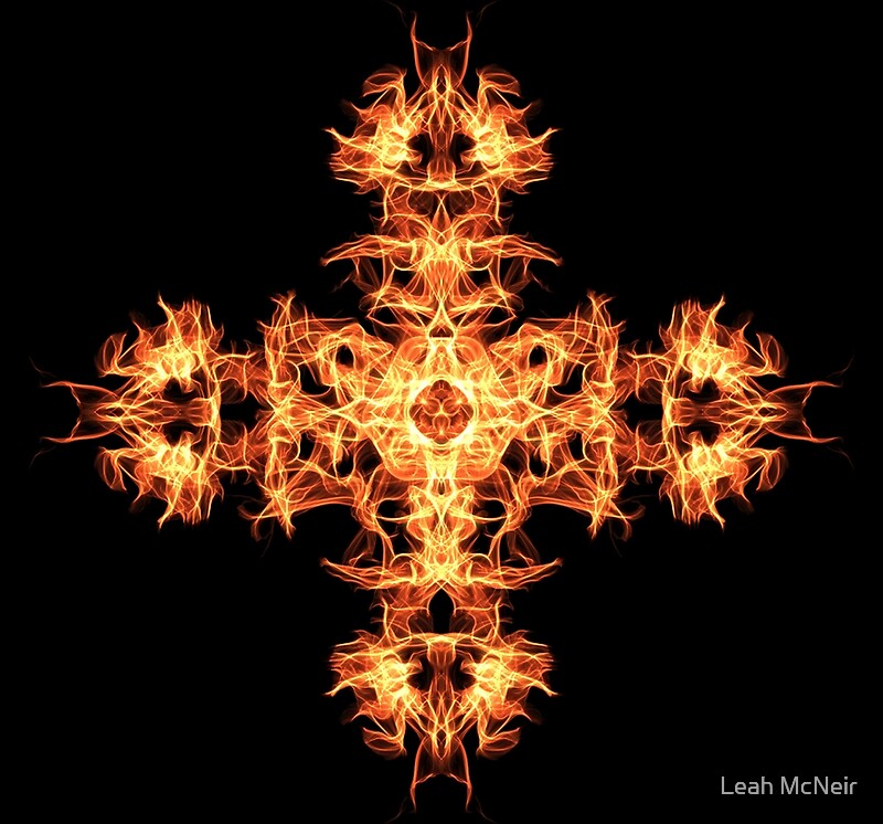 "Energetic Geometry - Phoenix Sigil Cross of Fire" by Leah McNeir ...
