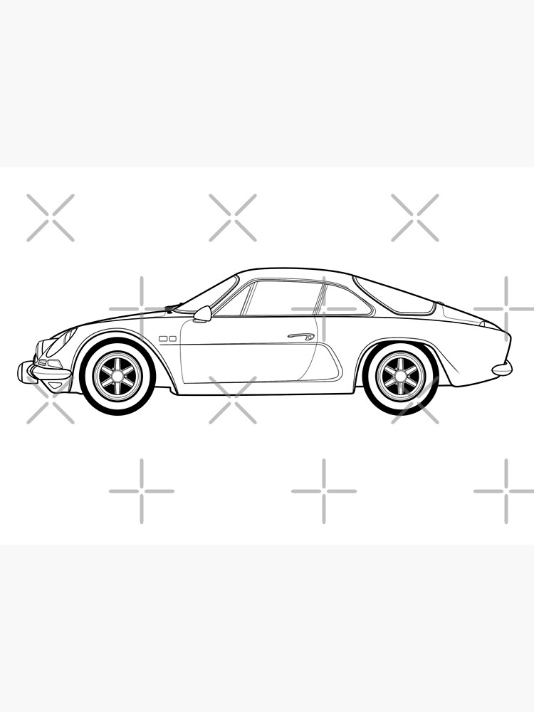 "Classic A110 Alpine sports car - Line Drawing" Poster by ...