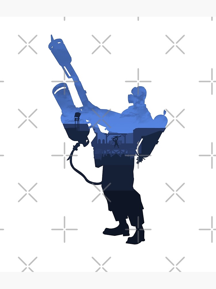"Team Fortress 2 Blue Pyro" Kunstdruck von AstriumArt | Redbubble