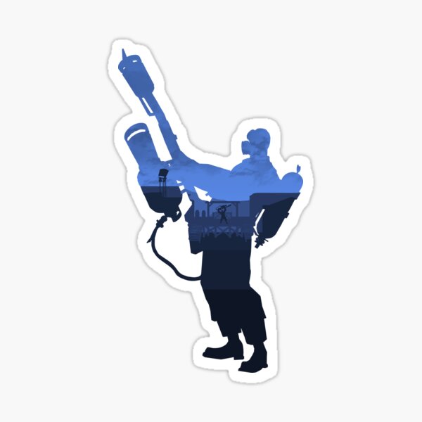 "Team Fortress 2 Blue Pyro" Sticker for Sale by AstriumArt | Redbubble