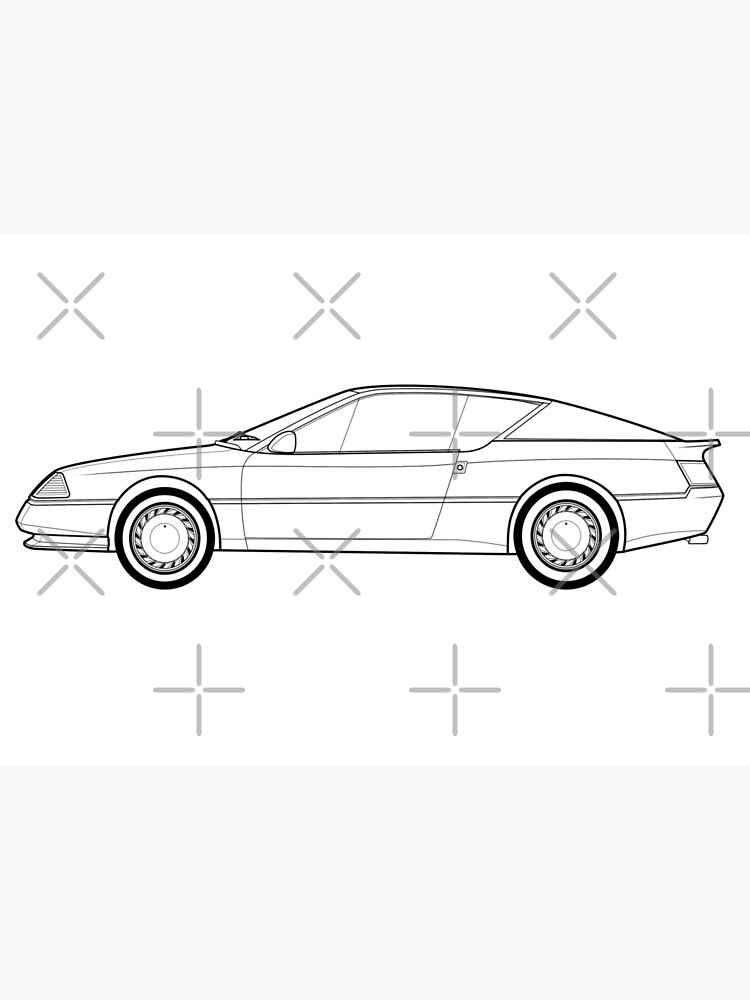 "Classic Alpine GTA line drawing" Poster for Sale by RJWautographics ...