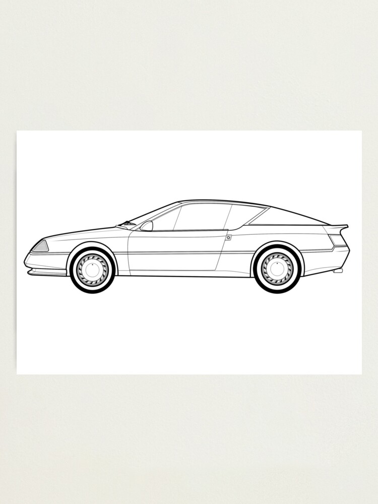 "Classic Alpine GTA line drawing" Photographic Print for Sale by ...