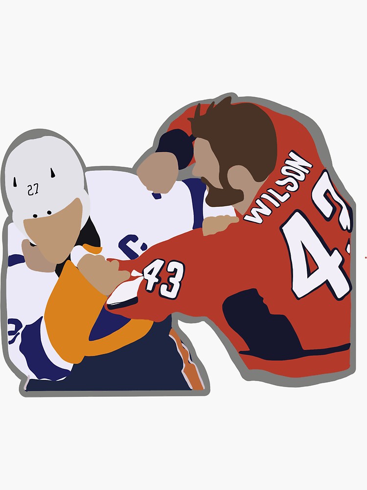 "Tom Wilson Fight" Sticker for Sale by tauiotatau | Redbubble