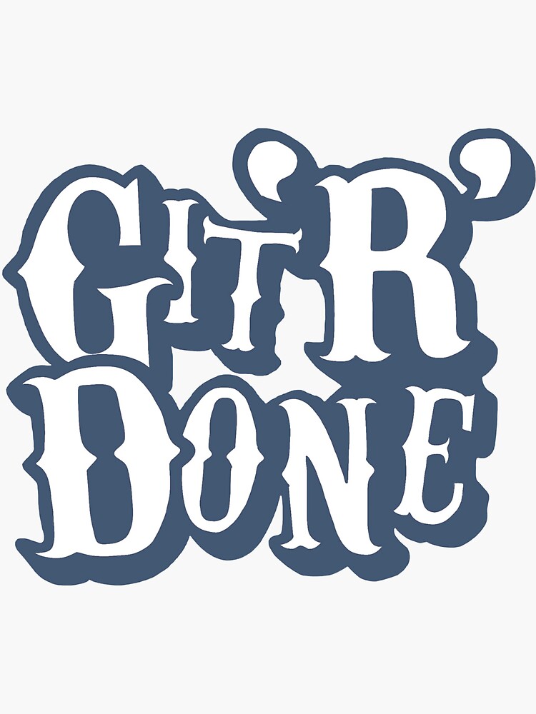 "Blue Git R’ Done Western" Sticker by cat803 | Redbubble