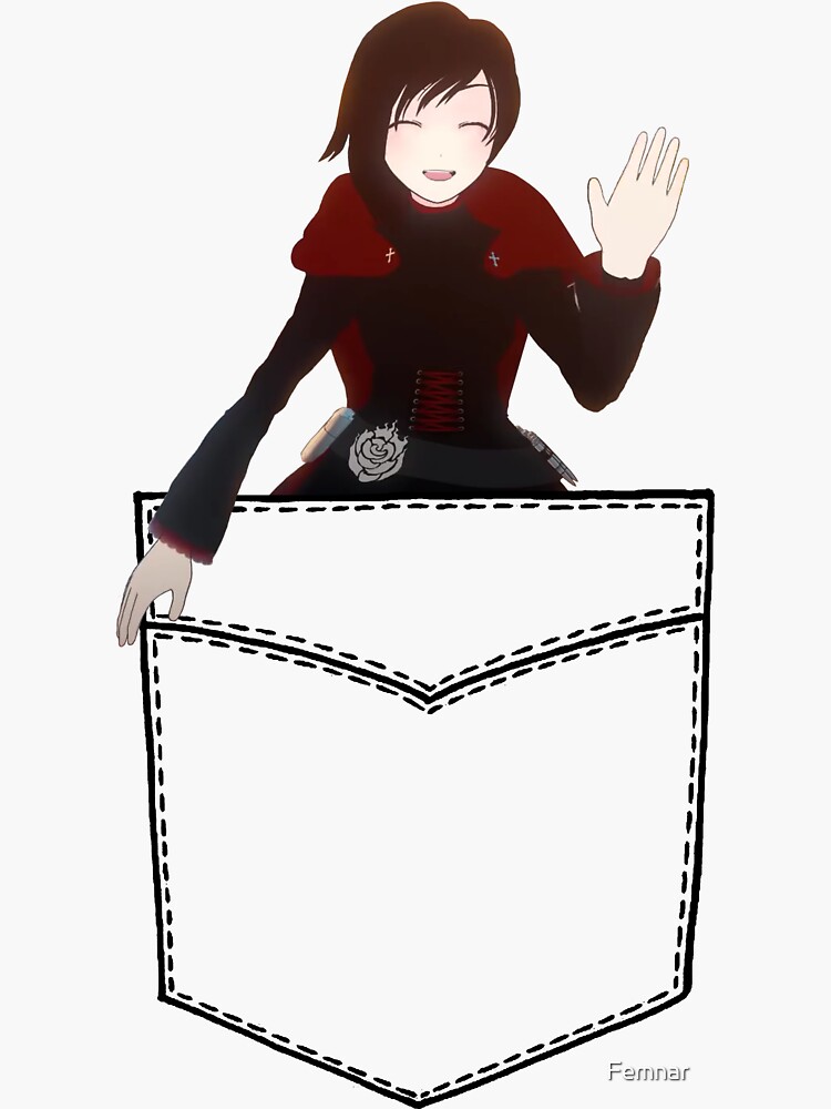 "Ruby Rose Pocket Character" Sticker for Sale by Femnar | Redbubble