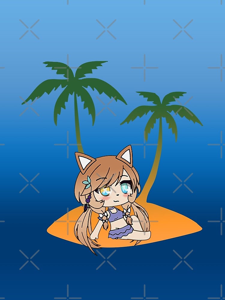 "Gacha Life series - Cute Girl On The Beach" Framed Art Print for Sale ...