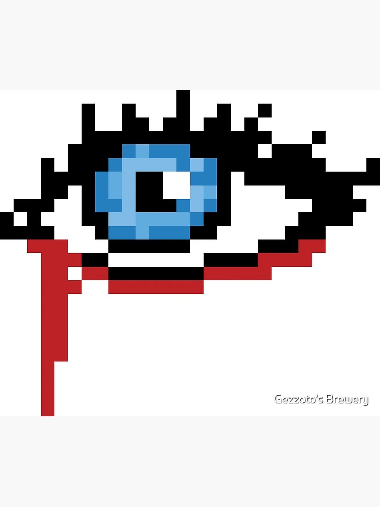 "The Bleeding Blue Eye (Pixel Art)" Poster for Sale by gezzoto | Redbubble