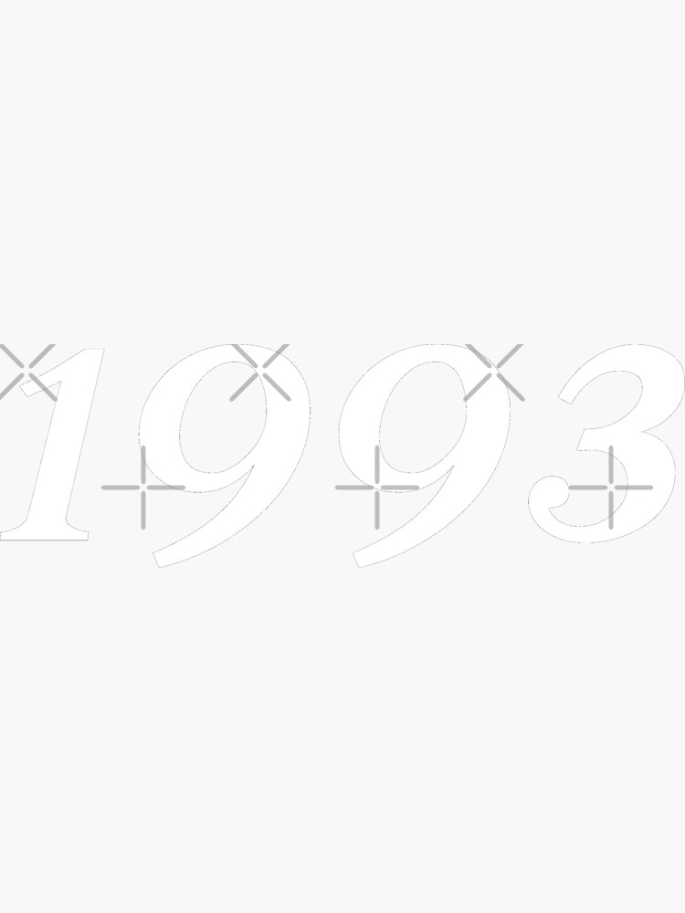 "1993 - Date" Sticker by sostar | Redbubble