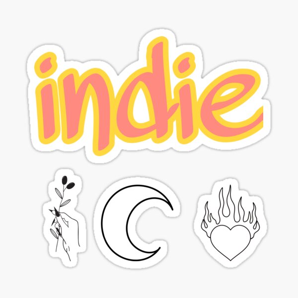 "Indie sticker" Sticker for Sale by chelseavine | Redbubble