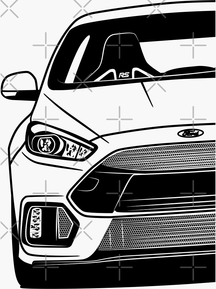 "Ford Focus RS Mk3 Best Shirt Design" Sticker for Sale by CarWorld ...
