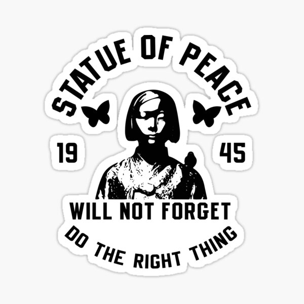 "STATUE OF PEACE" Sticker by 50olo | Redbubble