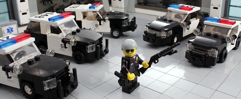 "Custom LAPD "LEGO" Minifigure and Cars" Mugs by Brick Police | Redbubble