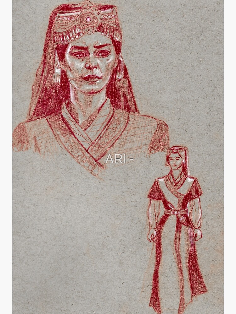 "Turkish Tribe Maiden (Achromatic)" Poster by -ARI | Redbubble