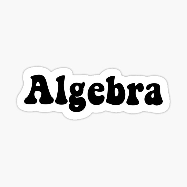 Pegatina «Etiqueta de clase de álgebra» de GiaRedbubble | Redbubble