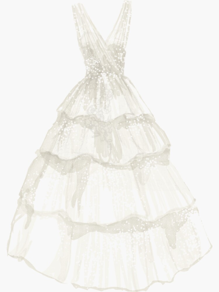 "wedding dress, dress" Sticker for Sale by dre-print | Redbubble