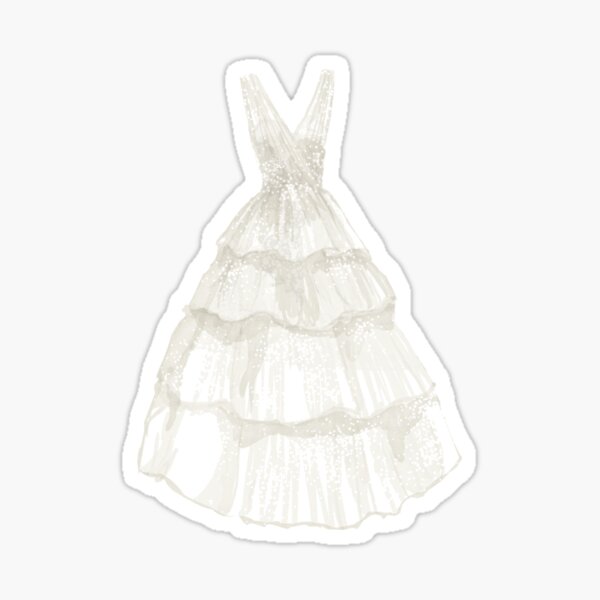 "wedding dress, dress" Sticker for Sale by dre-print | Redbubble