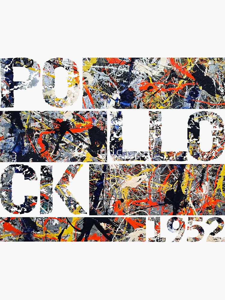 "Jackson Pollock Blue Poles 1952 abstract expressionist shirt" Sticker ...